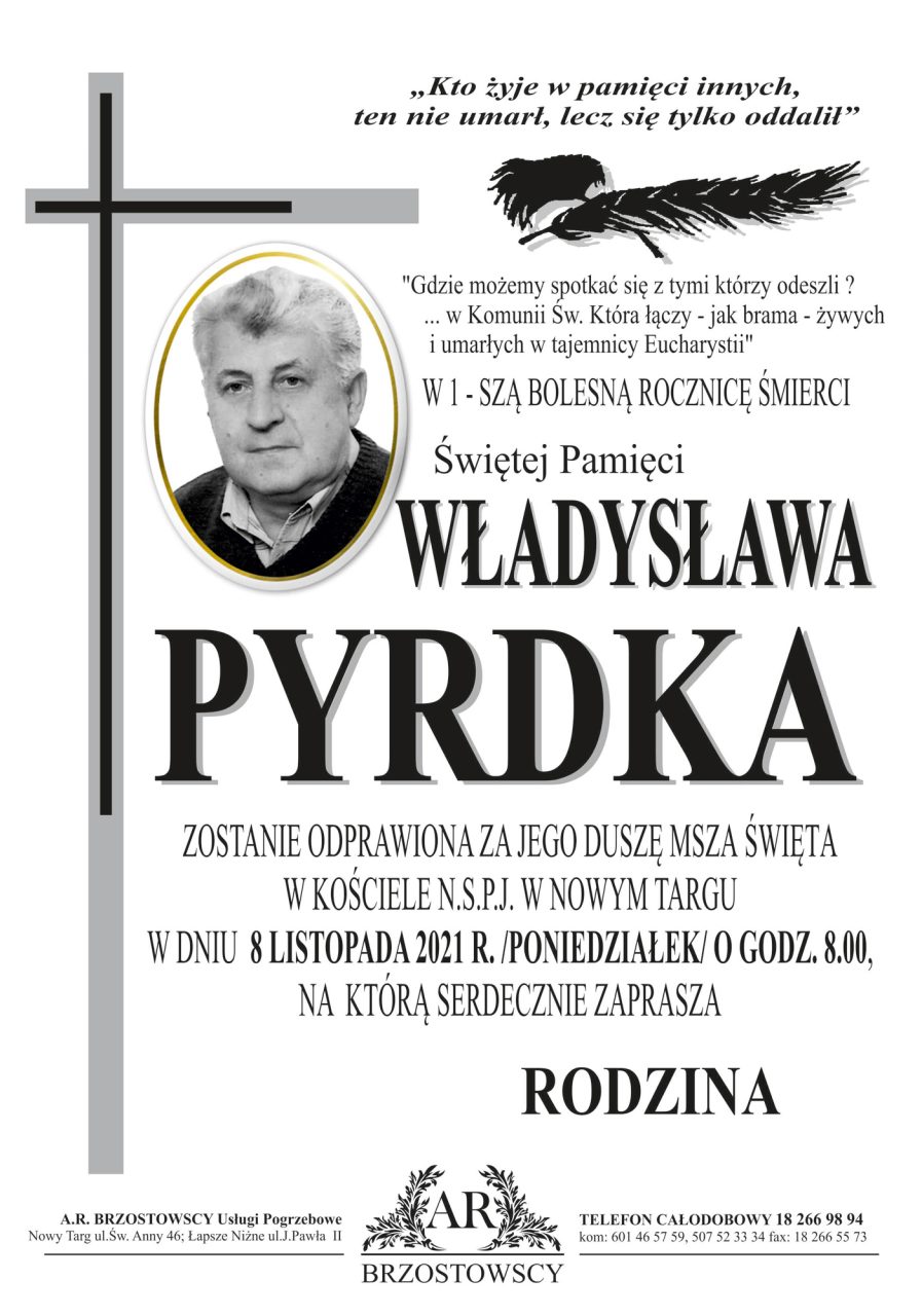 Władysław Pyrdek – rocznica śmierci - NowyTarg24.tv
