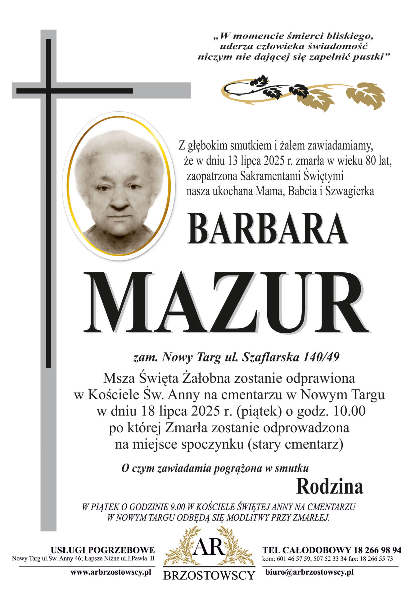 Barbara Mazur - NowyTarg24.tv