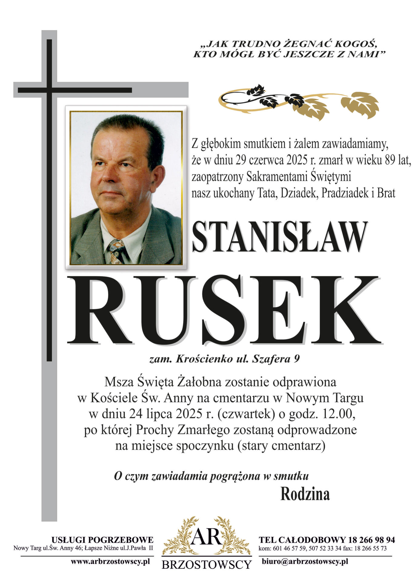 Stanisław Rusek - NowyTarg24.tv