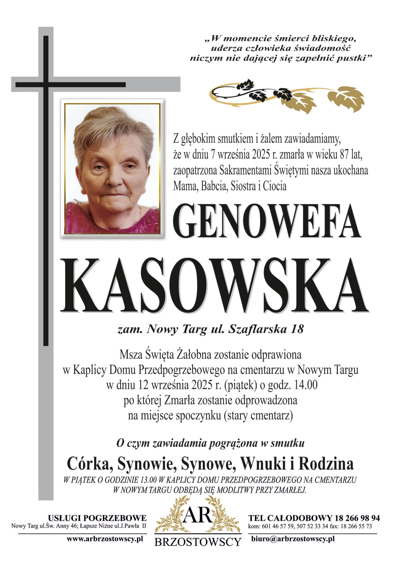 Genowefa Kasowska - NowyTarg24.tv