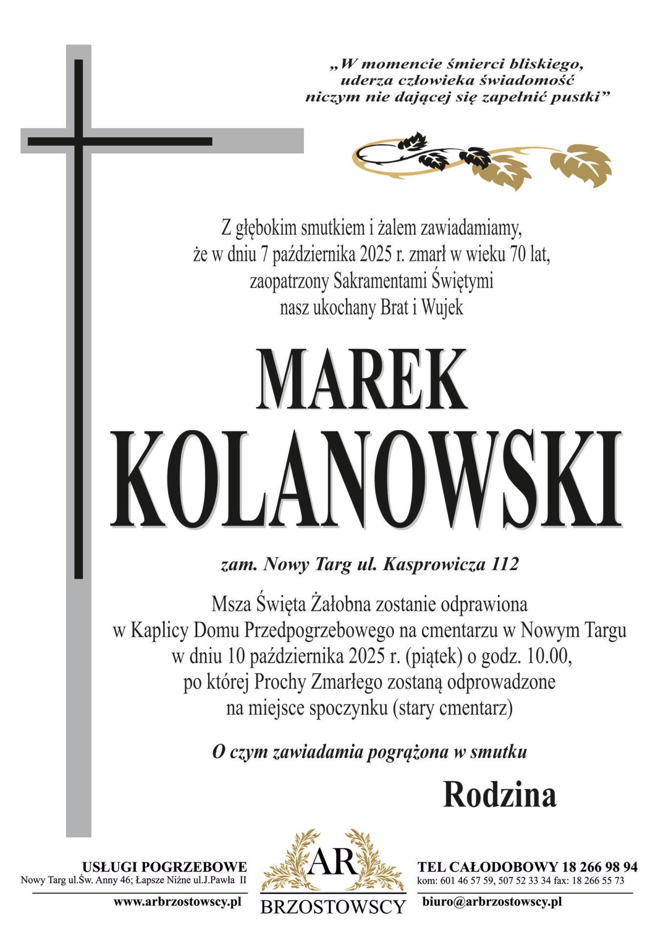 Marek Kolanowski - NowyTarg24.tv