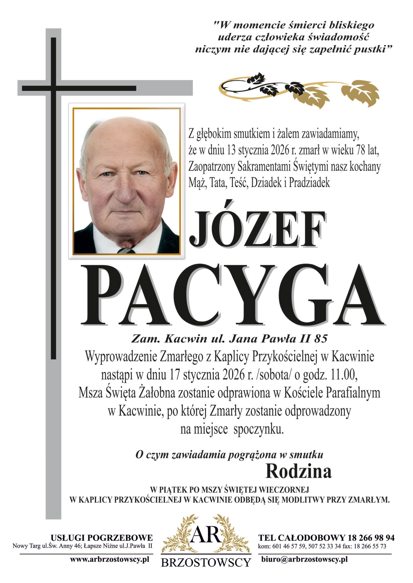 Józef Pacyga - NowyTarg24.tv