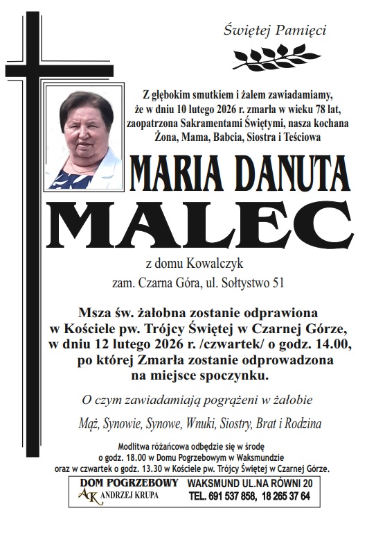 Maria Danuta Malec - NowyTarg24.tv